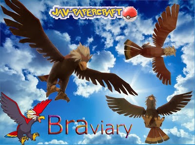 download papercraft Pokemon Braviary Papercraft ~ paperclif best papercraft