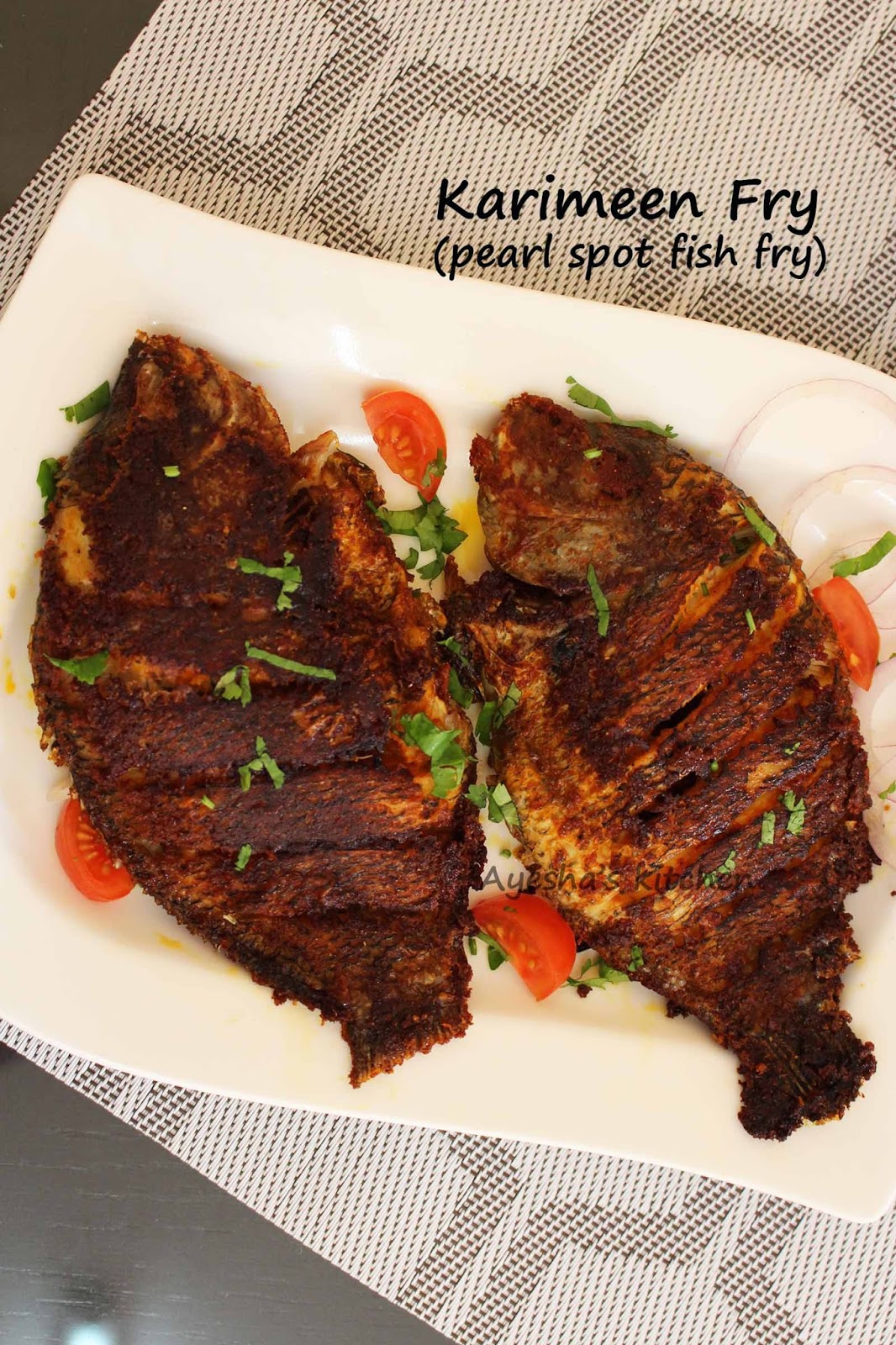 FRY FISH RECIPE - PEARL SPOT / KARIMEEN FISH FRY RESTAURANT STYLE