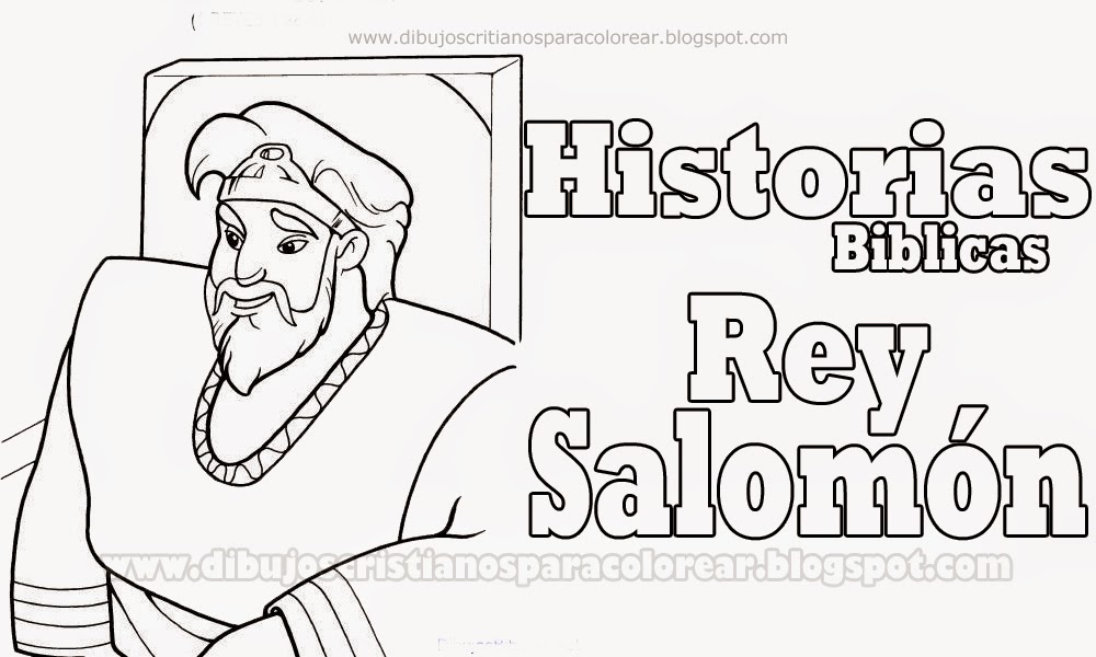 Historias Biblicas: El rey Salomon para colorear ~ Dibujos Cristianos ...