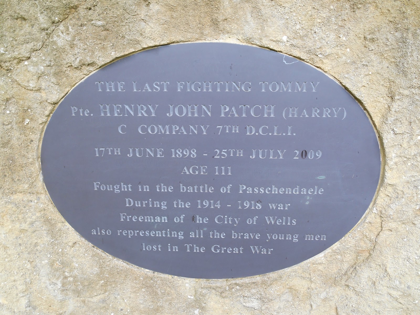 Off the Beaten Track in Somerset: Harry Patch: the longest surviving ...