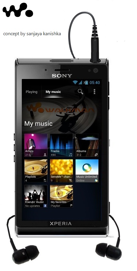 Mobilized Tech: Sony Xperia Walkman Concept for Music Lovers