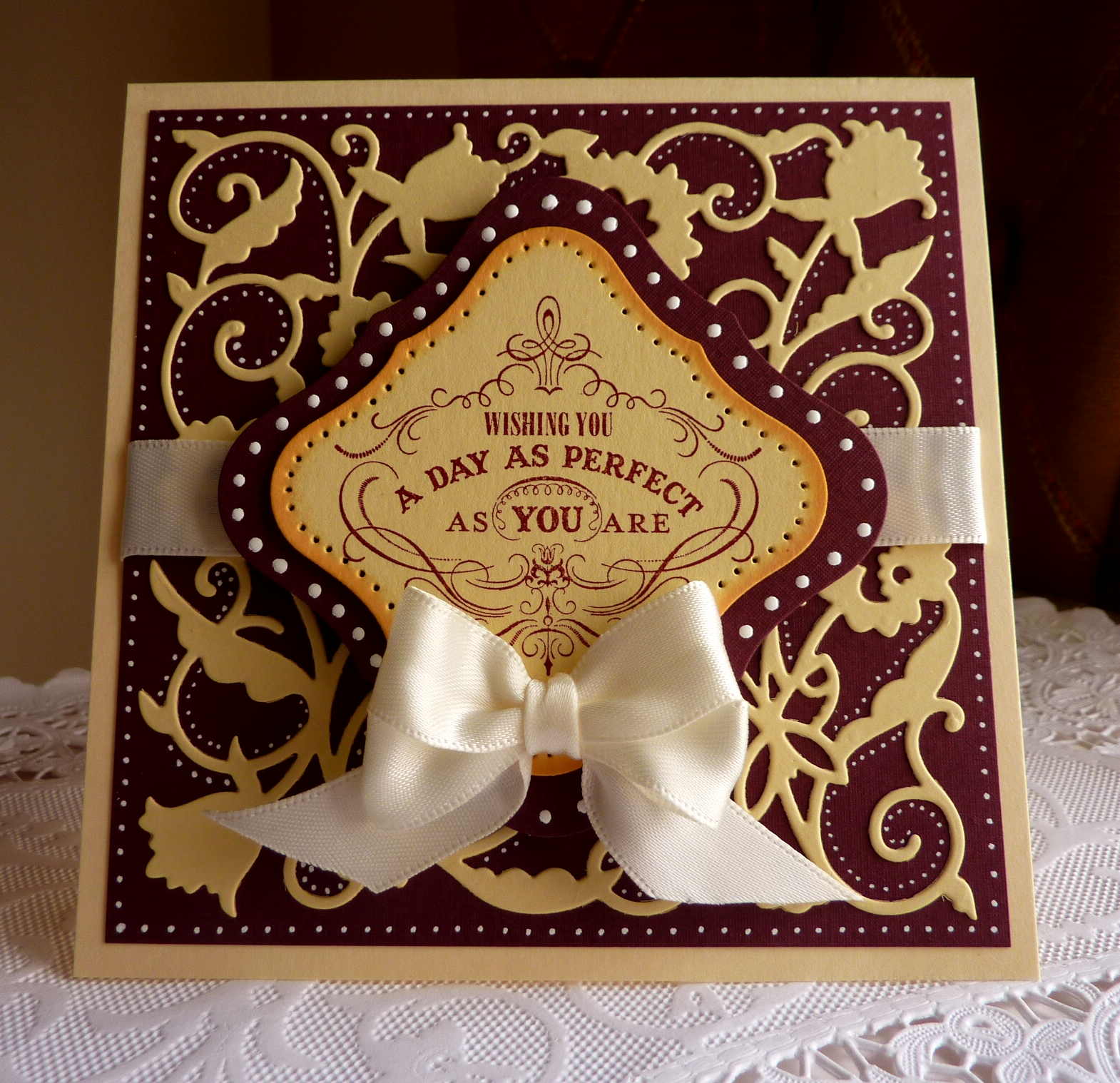 CottageCutz: Fancy Floral Wishing You card