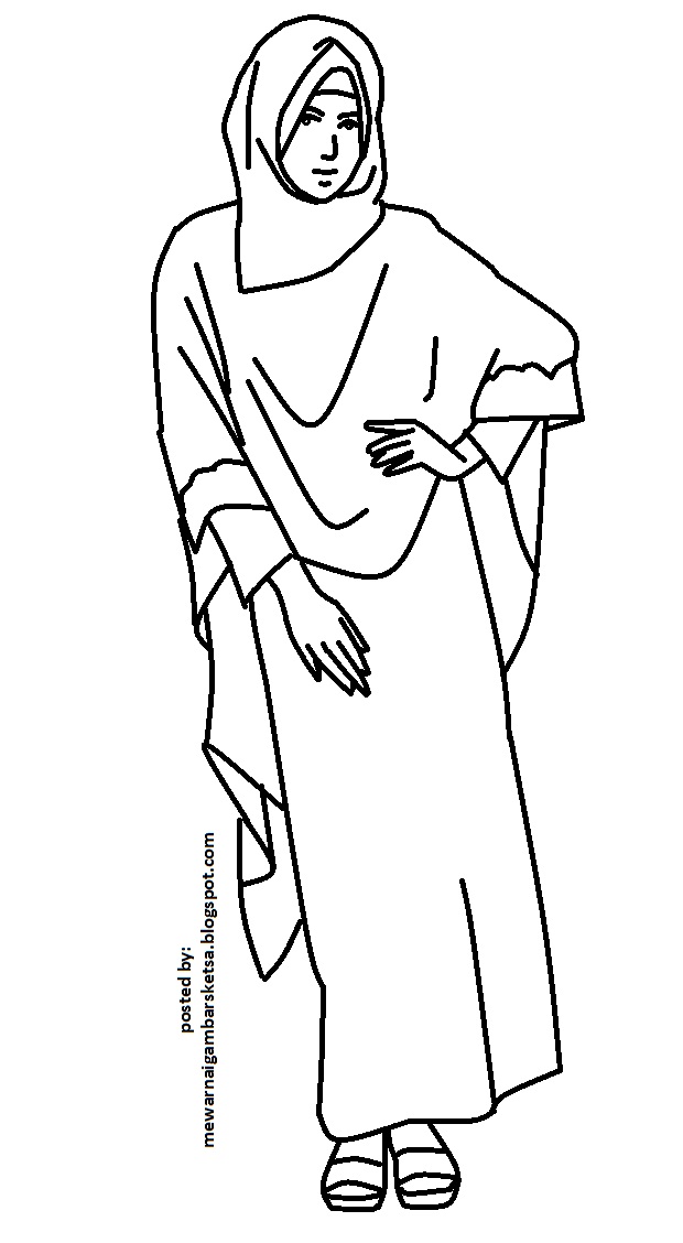 Mewarnai Gambar: Coloring Moslem / Muslimah for Kids 303