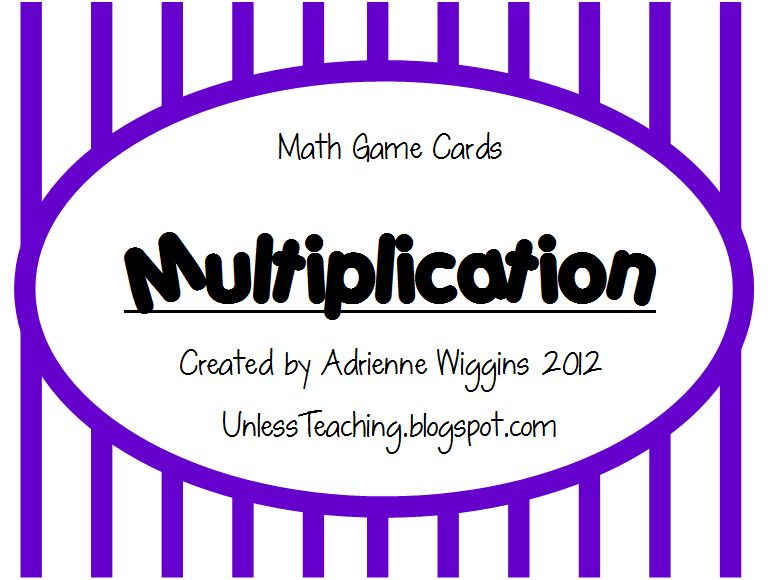Multiplication Game FREEBIE - Adrienne Teaches