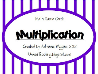 Multiplication Game FREEBIE - Adrienne Teaches