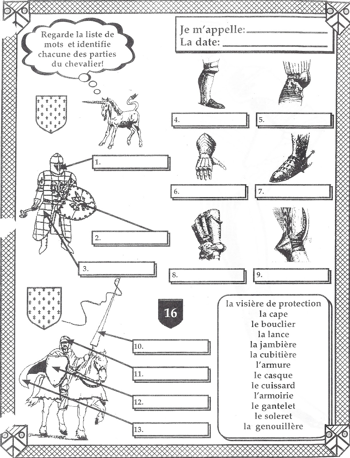 French is Fun: Study Guide Test études sociales 4e année