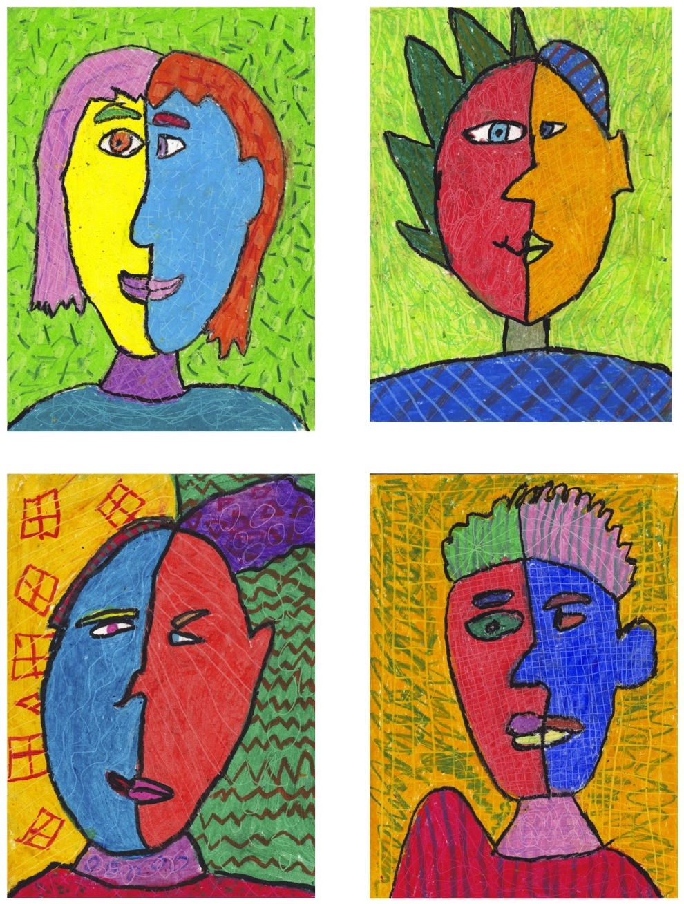 The Rolling Artroom: Picasso Self Portraits 4th-6th Grade