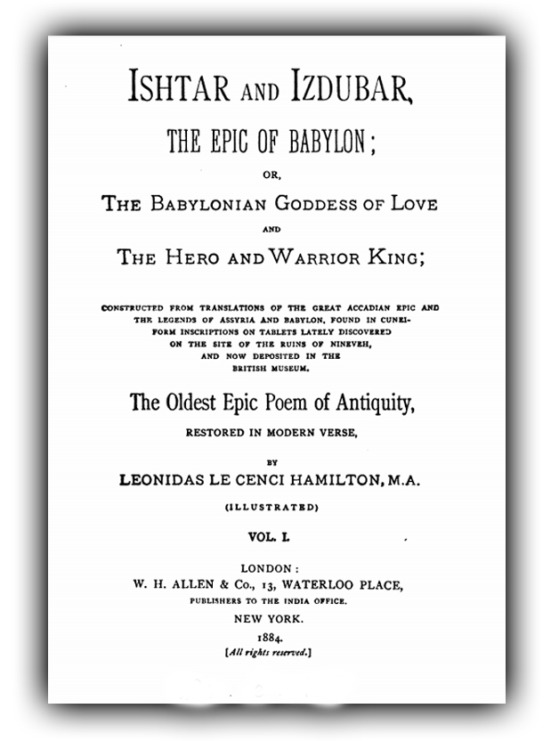 The Book Shelf: Ishtar the Goddess of Easter by Leonidas Hamilton 1884