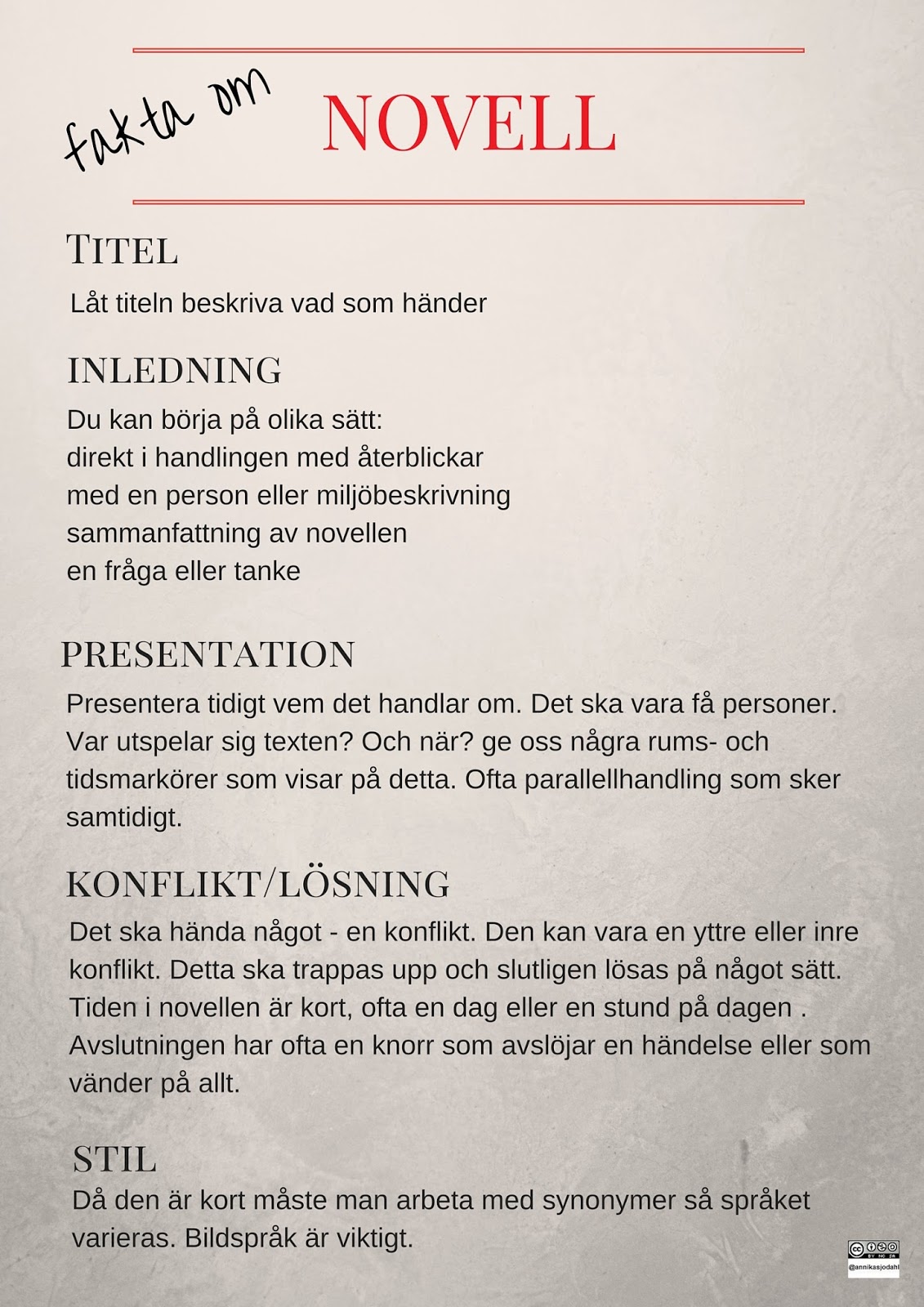 Svenska: Olika texttyper