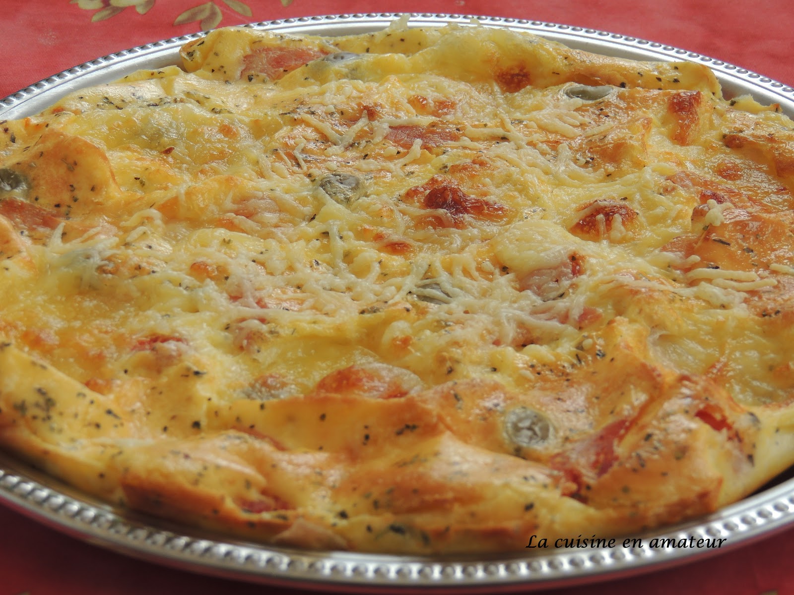 La cuisine en amateur de Maryline: Flan comme une pizza