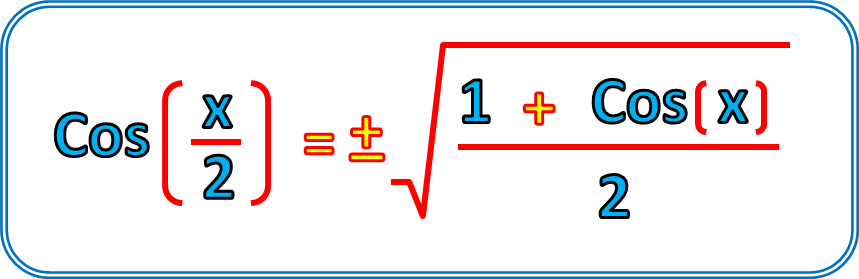 PROF. ABEL ORTEGA LUNA: COSENO DEL ÁNGULO MITAD