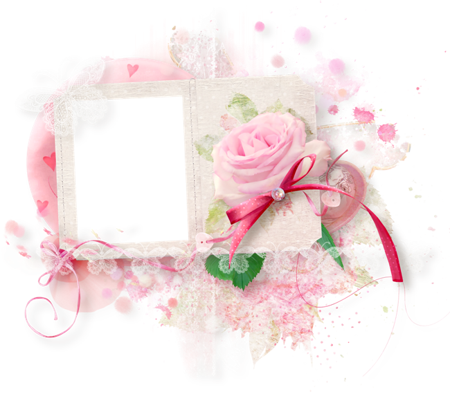 ForgetMeNot: pink roses cluster frames