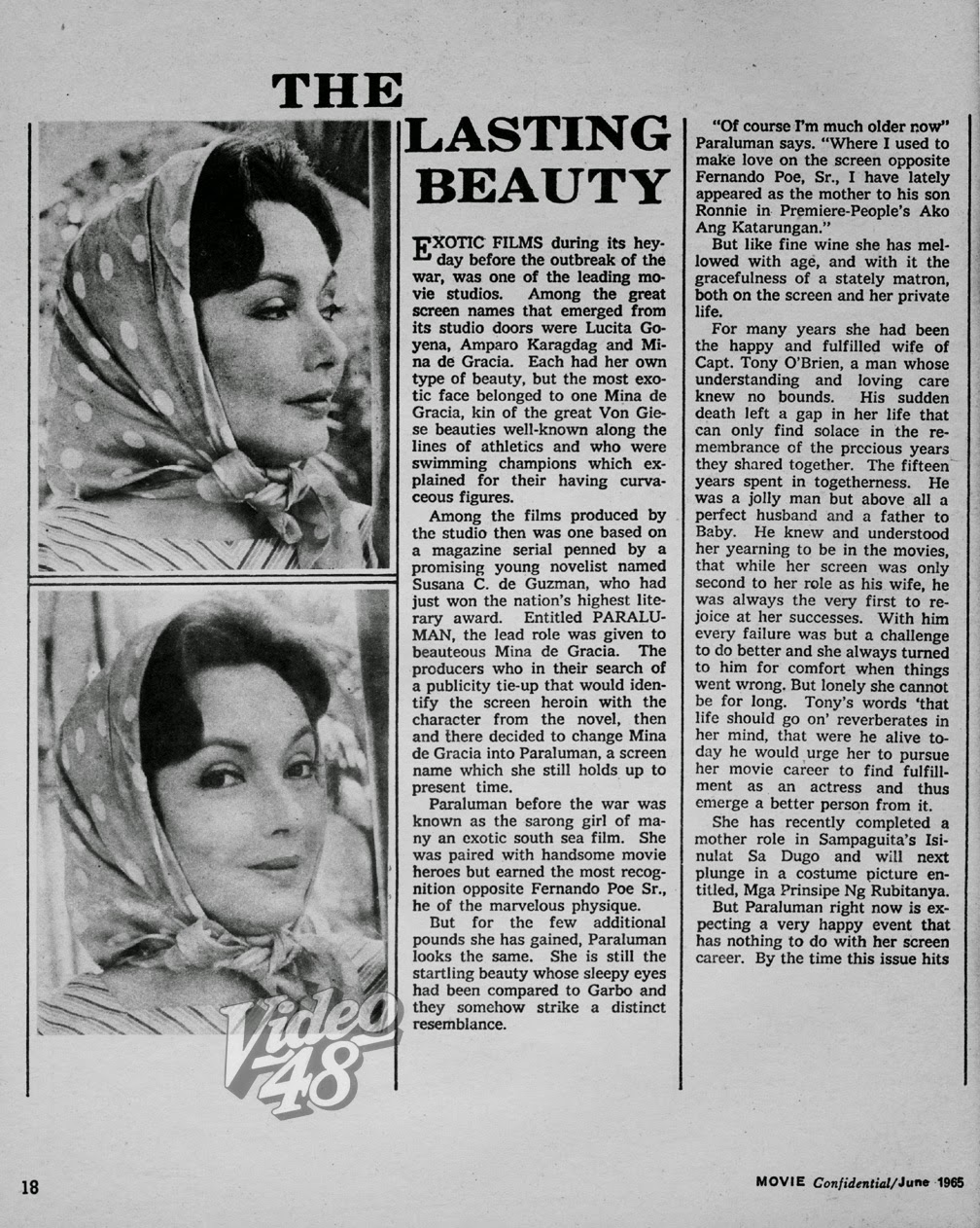 Video 48: SCREEN LEGEND PARALUMAN: THE LASTING BEAUTY/ MOVIE ...