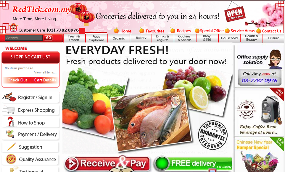 the walk into parenthood: Redtick - Online grocery shopping experience