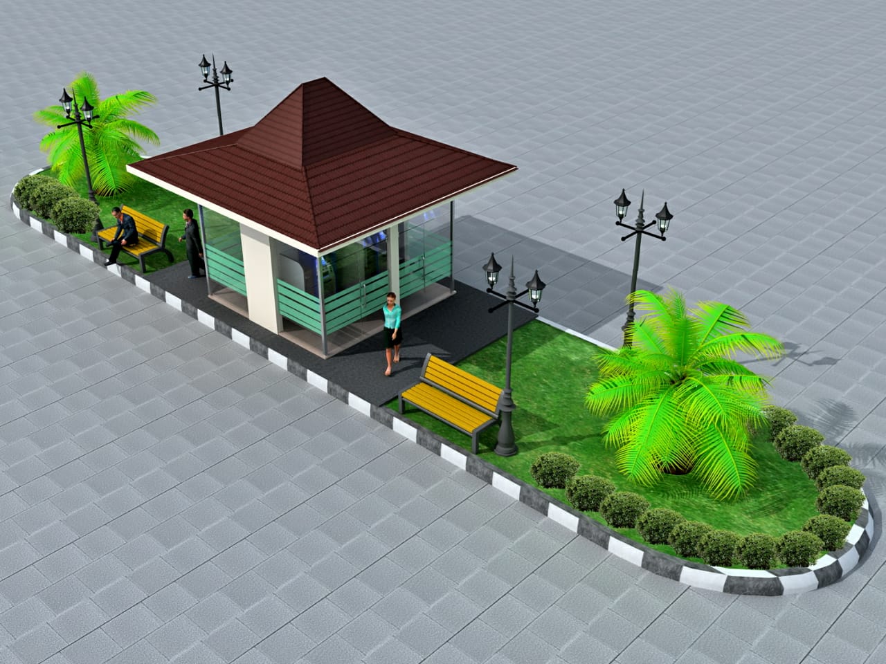 Pembangunan ATM Center dalam bentuk rumah joglo - iBPL DUTA MAS ...