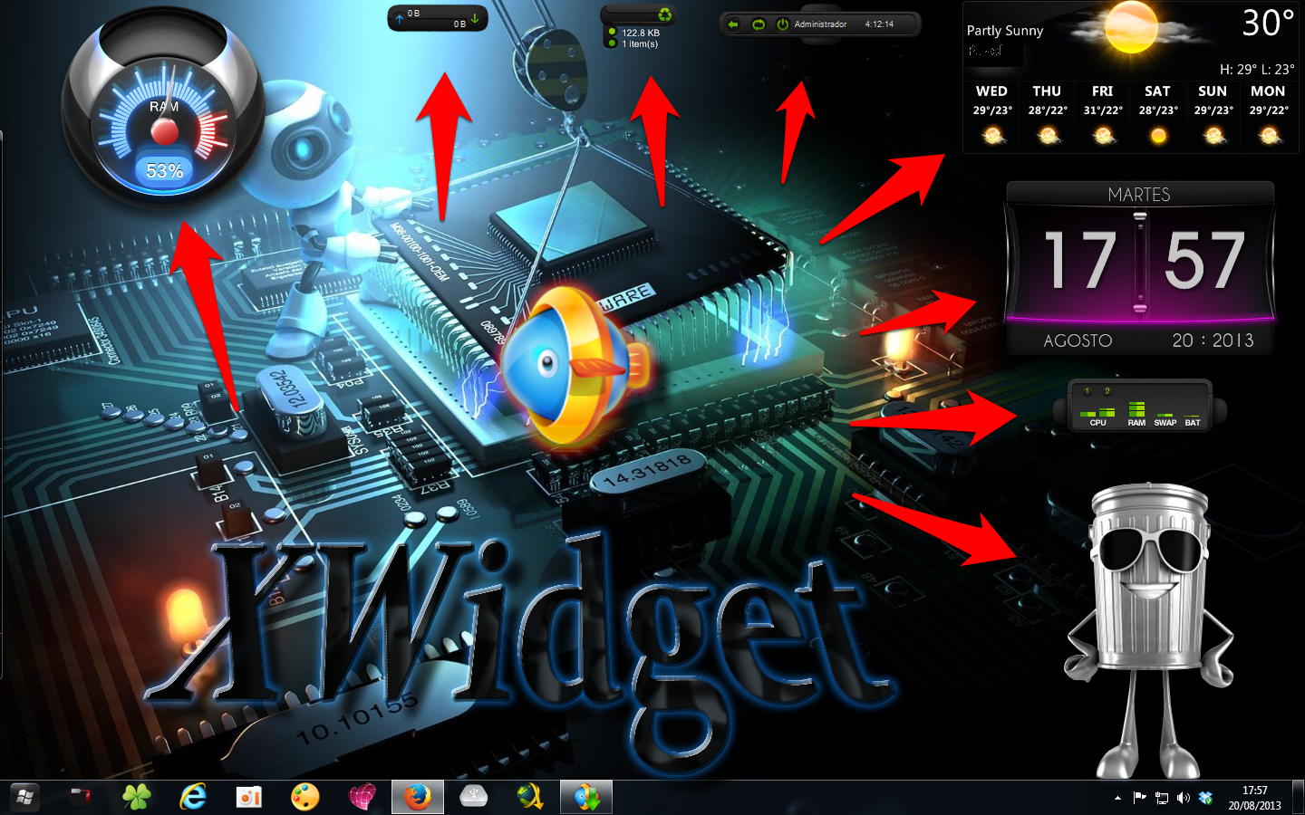 XWidget v1.9.0.308 + Portable [Personaliza tu escritorio con una gran variedad de widgets ...