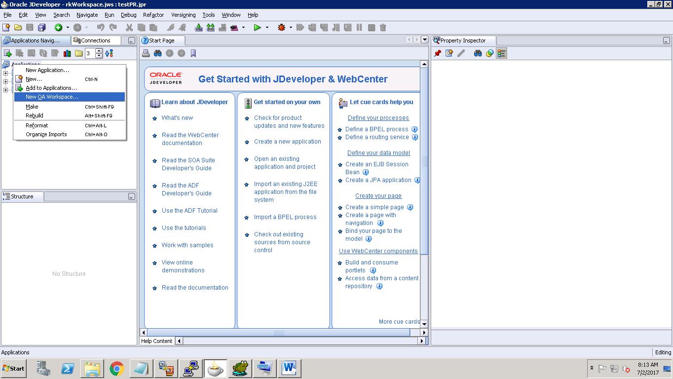 Oracle Application Framework Hello World Page In Oaf