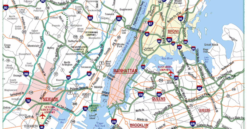Map of New York City Area ~ Usa Map Guide 2016