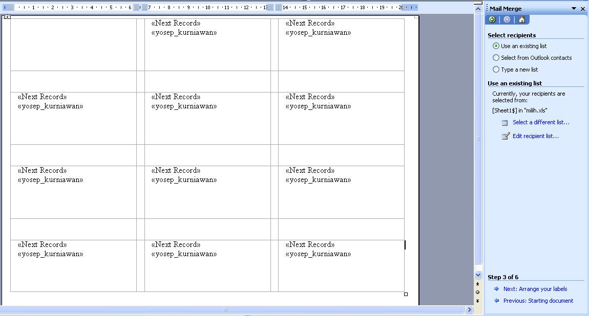 Cara membuat label undangan yang cepat