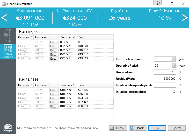Revit Add-Ons: Xinaps Financial Simulator Version 1.3.0 Released