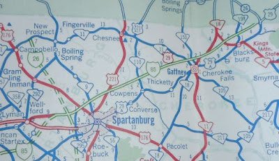 The Cemetery inside the Interstate 85 Median