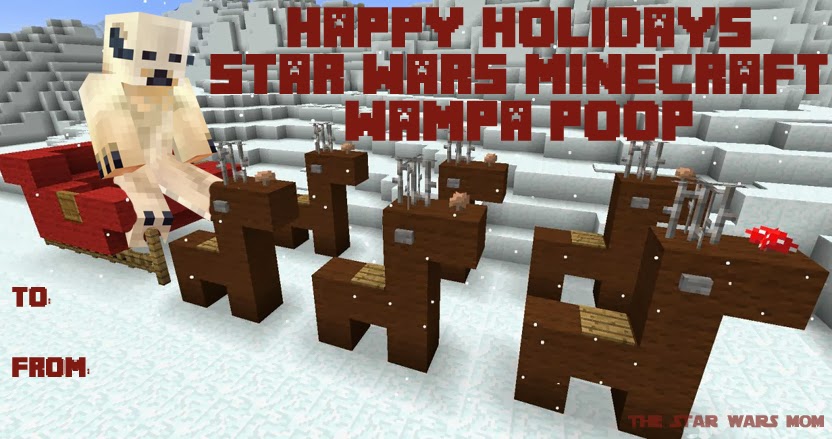 Star Wars Holidays - Minecraft Wampa Poop Tag - Free Printable - The ...