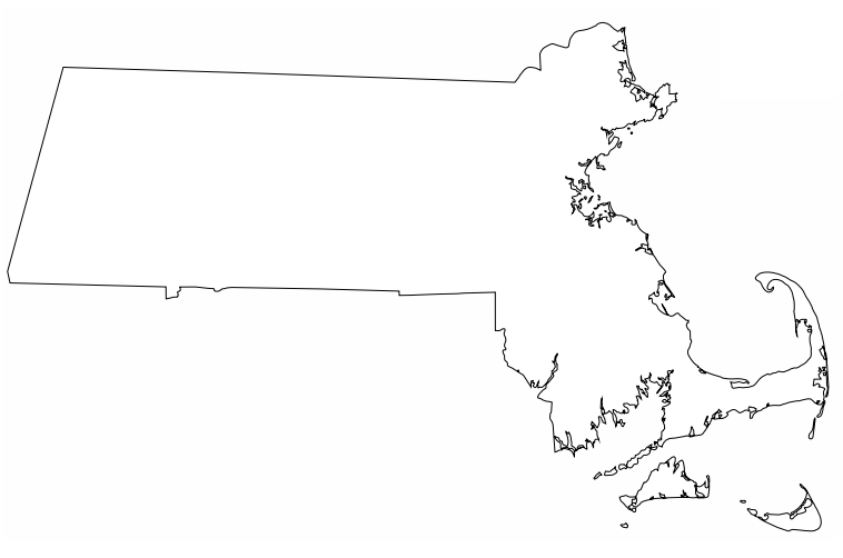 Blog de Biologia: Massachusetts Outline Map