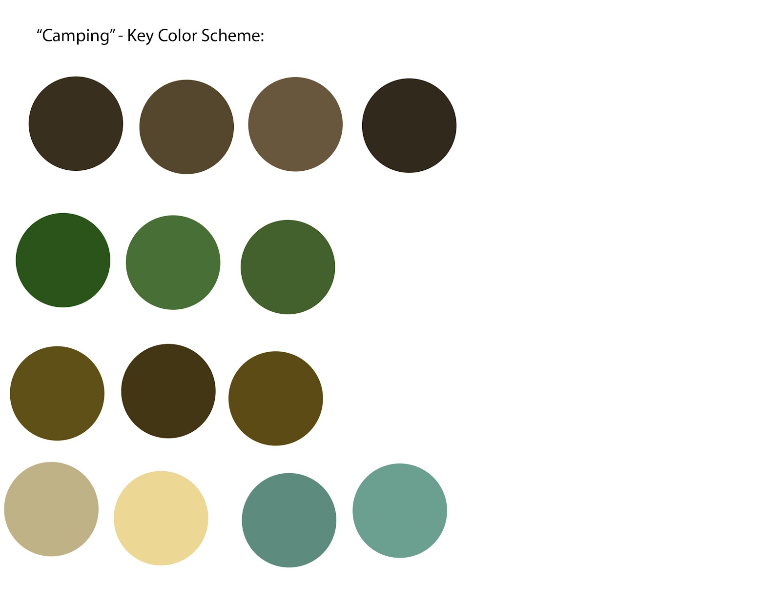 Anything Animation: "CAMPING" Key Color Scheme