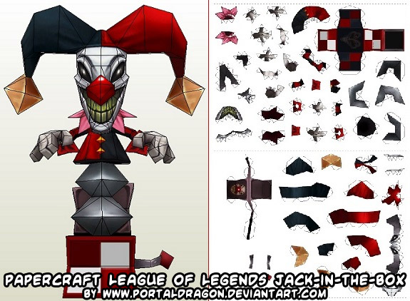 Ninjatoes' papercraft weblog: Papercraft League of Legends Shaco Jack ...