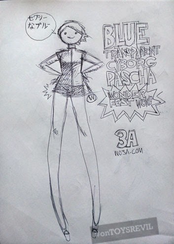 About That TRANSPARENT BLUE CYBORG PASCHA by 3A Toys