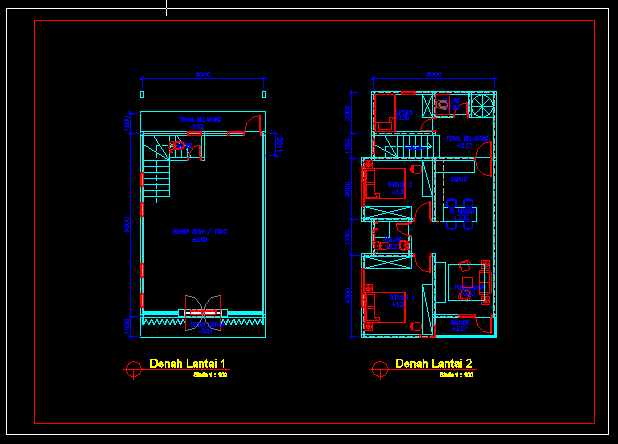 Denah Ruko 1 Lantai - Desain Interior Terbaru