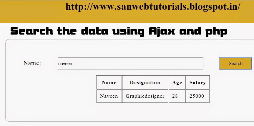 Simple Search Concept using Ajax and php Simple Search Concept using Ajax and php
