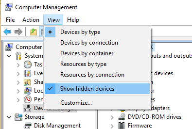 How to View Hidden Devices in Windows Device Manager