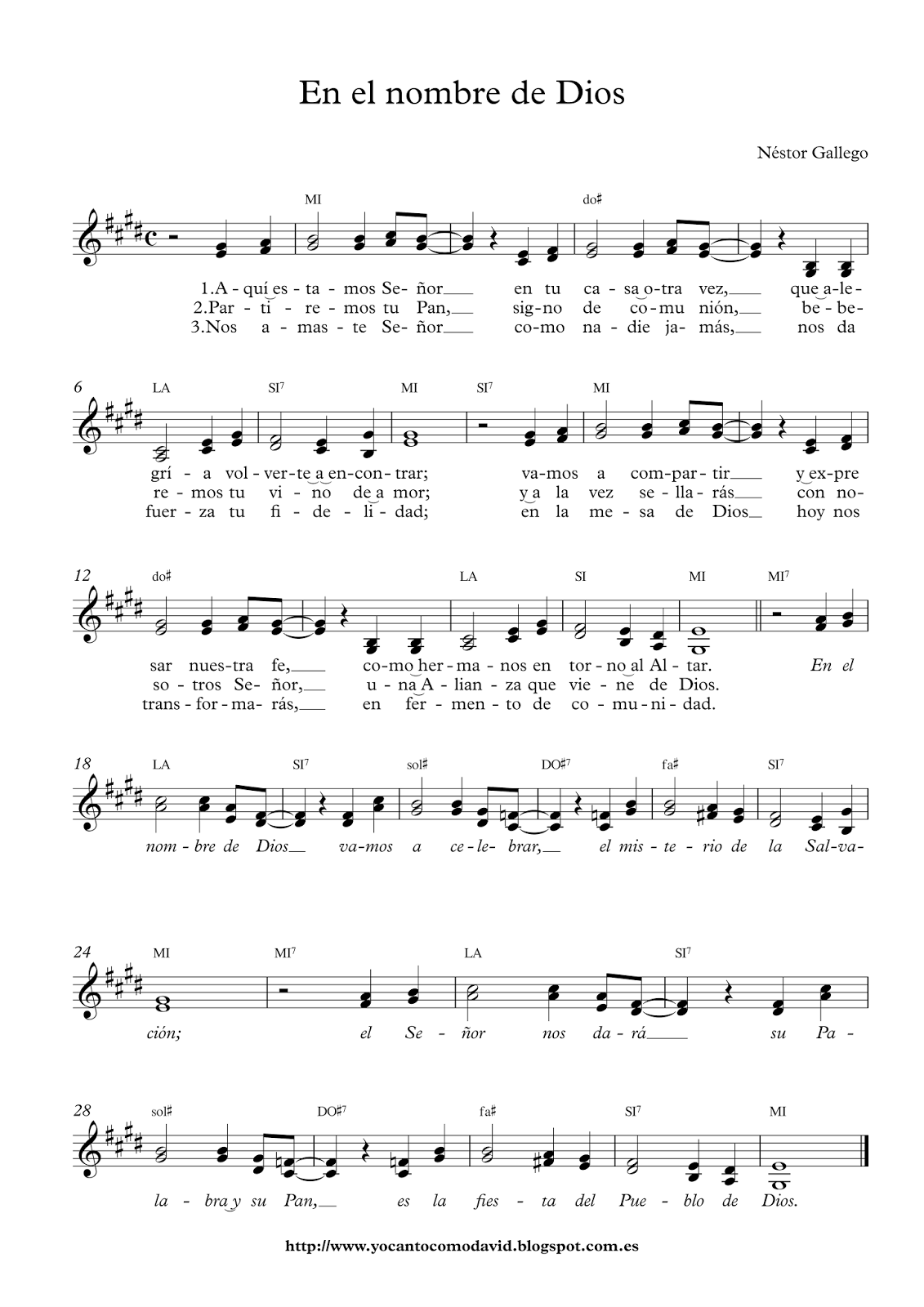 En el Nombre de Dios | Yo canto como David