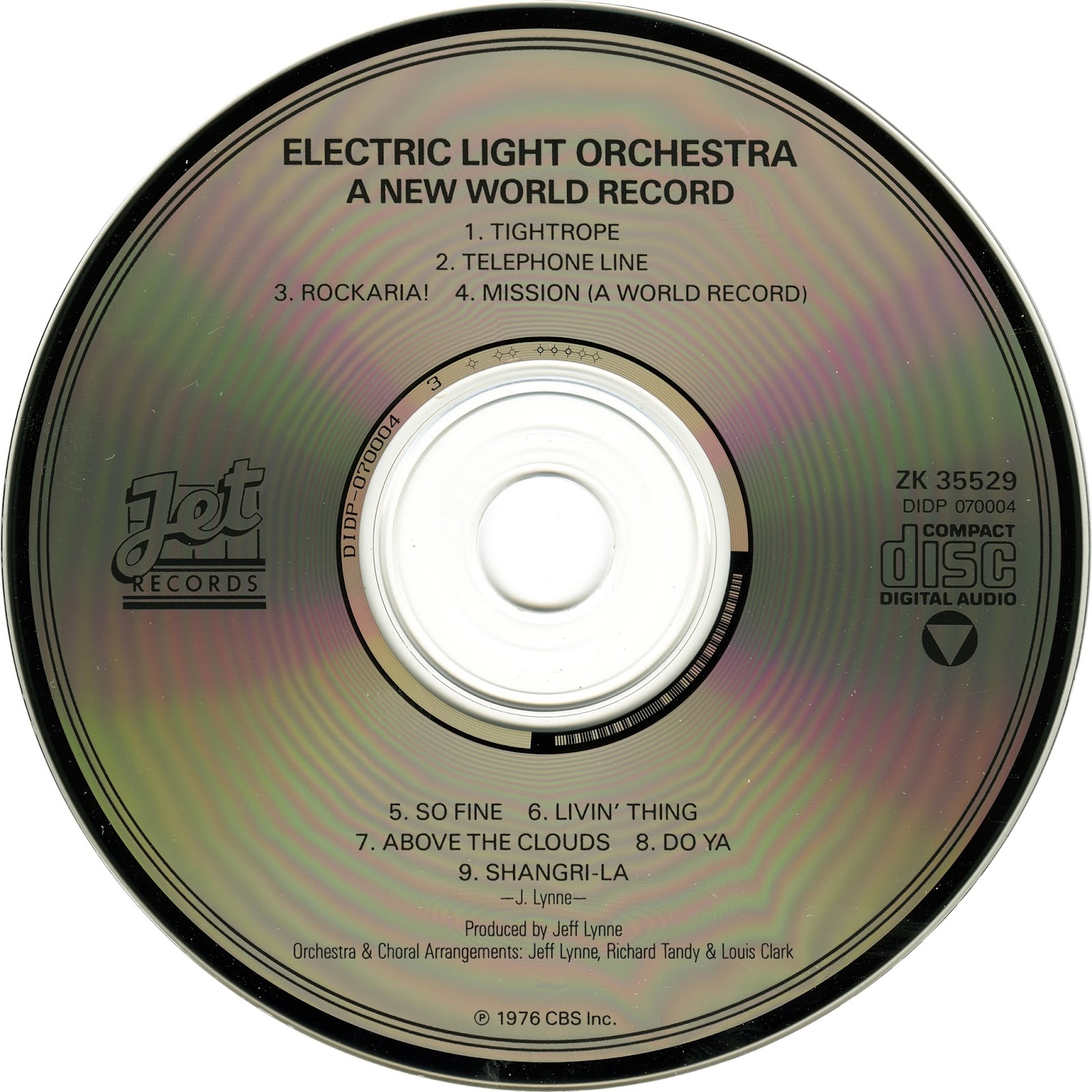 1976 A New World Record - Electric Light Orchestra - Rockronología