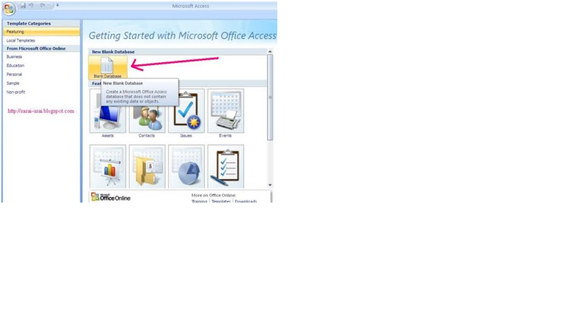 Oktya Vanny: Membuat Database menggunakan Microsoft Office Access 2007