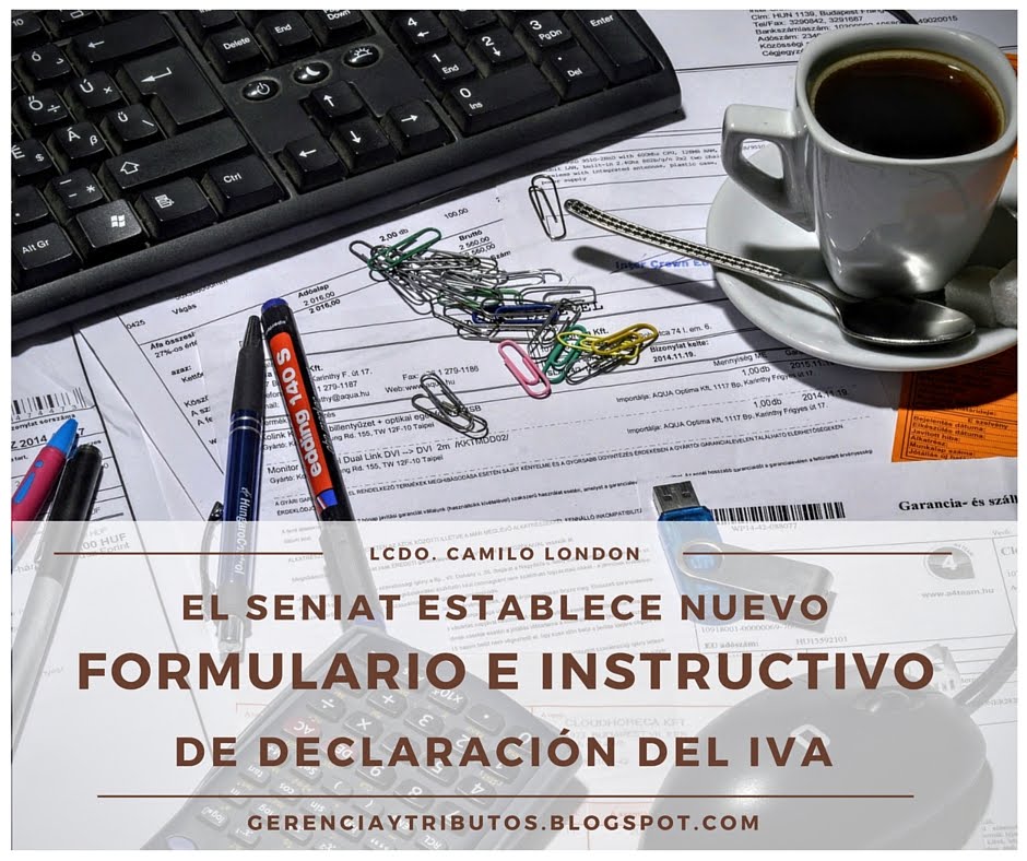 SENIAT establece nuevo formulario e instructivo de declaración del IVA