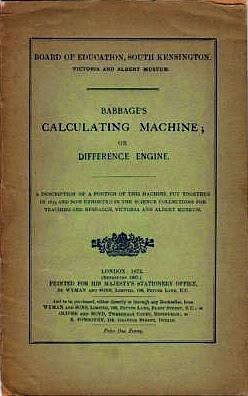 Charles Babbage's First Difference Engine: Benjamin Herschel Babbage's ...