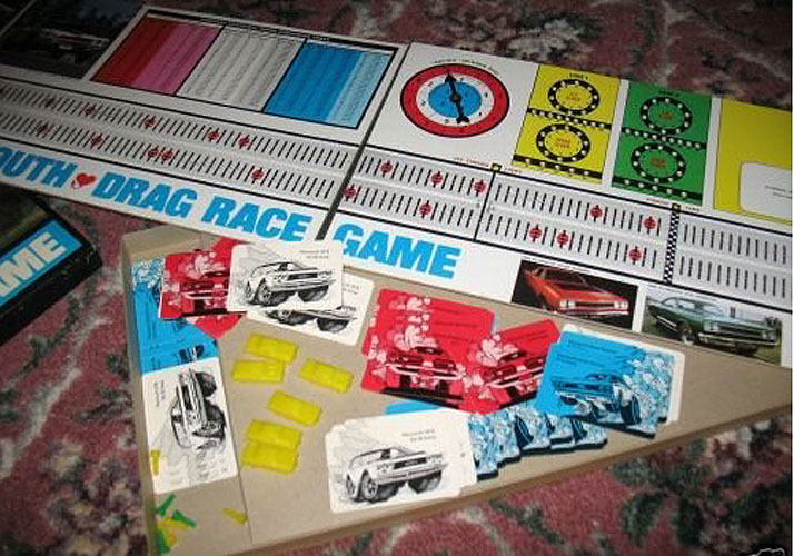 Just A Car Guy: Plymouth drag race game, dealership promotional toy game