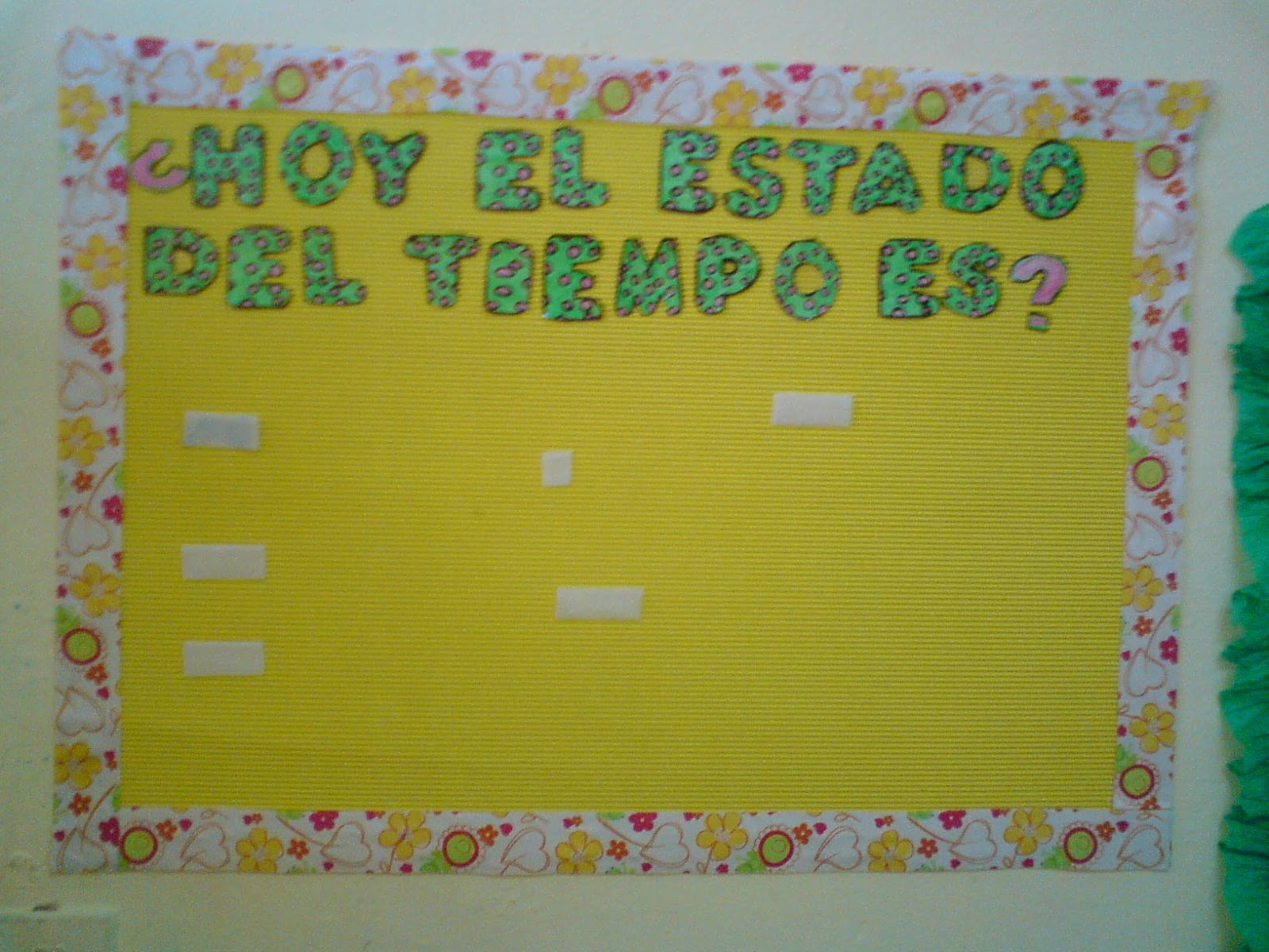 Experiencias en el Primer Grado de Primaria: El estado del tiempo.