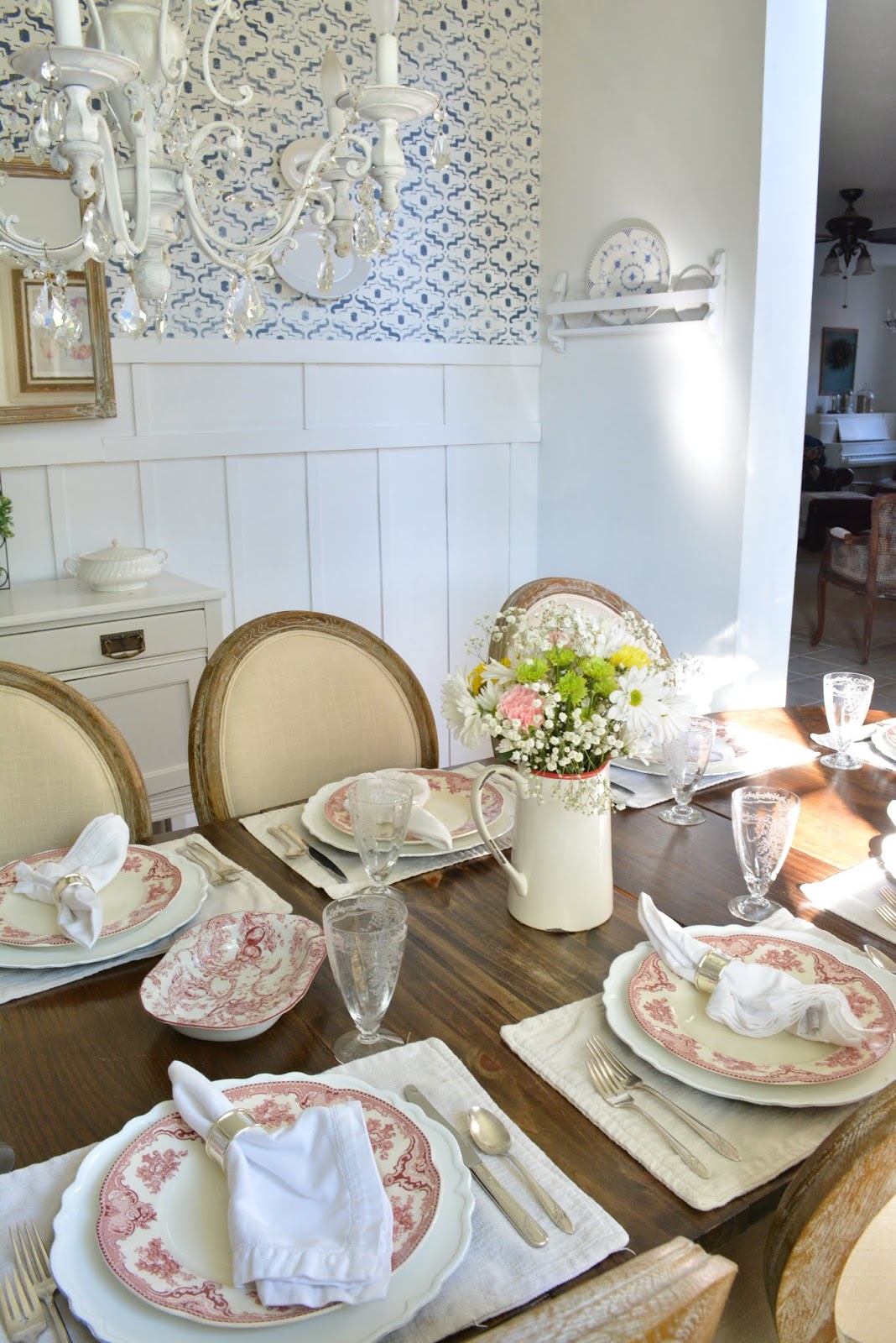 Let's Add Sprinkles: Red And White Spring Tablescape
