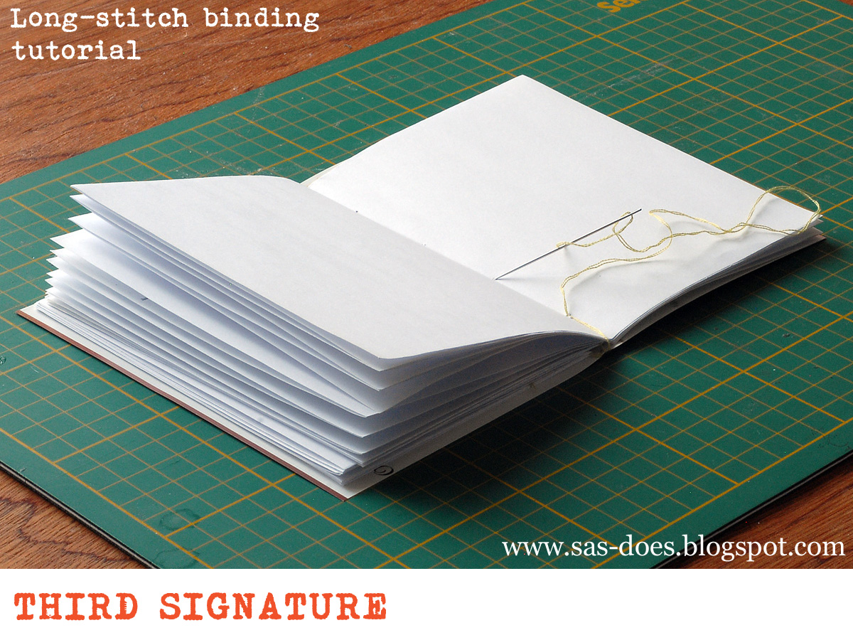 Long-stitch binding tutorial - part 2 | SAS does ...: Long-stitch ...