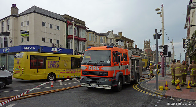 Blackpool Tram Blog: Major Fire causes Town Centre Chaos