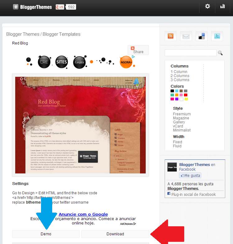 O Caderno Preto: Como colocar um template/tema no seu blog (pelo site ...