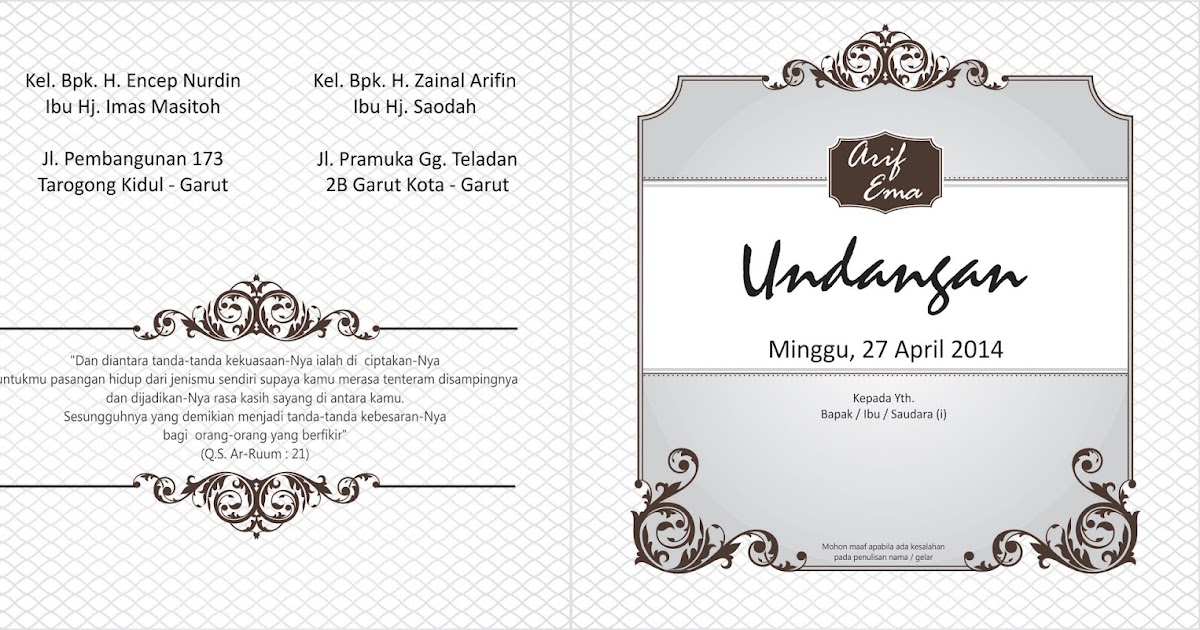 Gaya Terbaru 33+ Cover Undangan Pernikahan