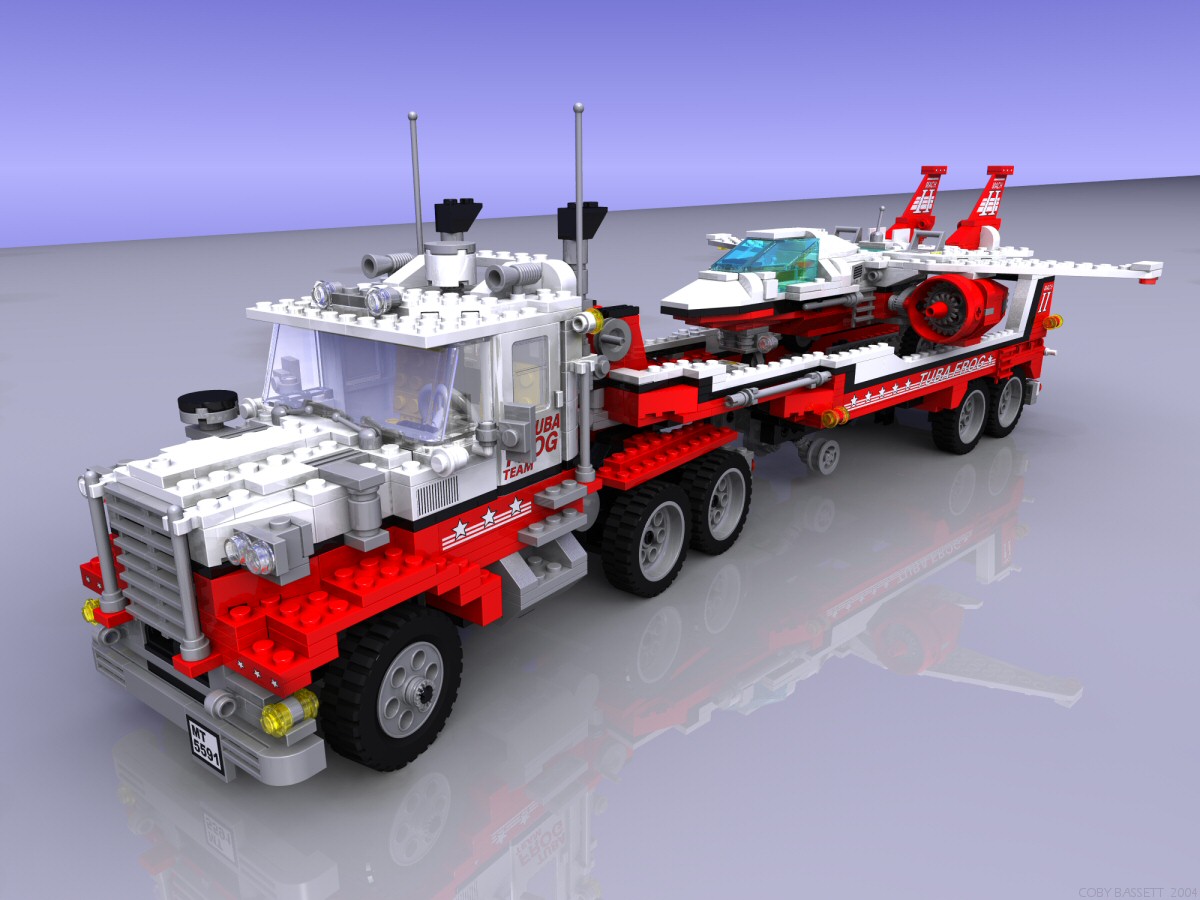 Ray-Traced Lego Mania: 5591 - Mach II Red Bird Rig