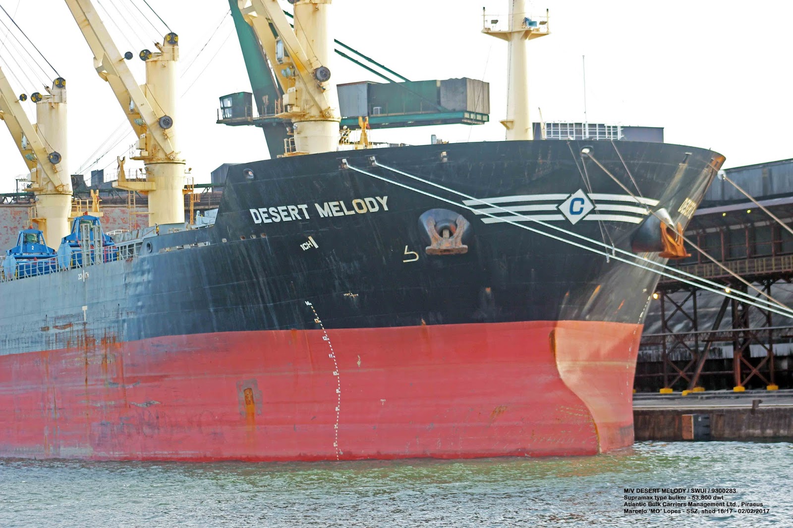 Santos Shiplovers: M/V Desert Melody / SWUI, Loading suggar in bulk at ...