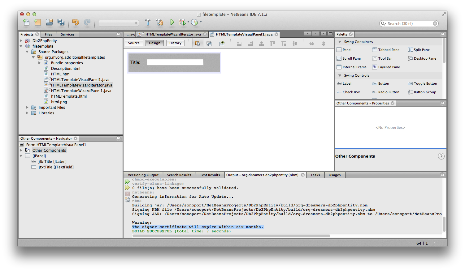 Code Chimpanzee at large: Netbeans 7.2 File Template Module with Wizard Tutorial
