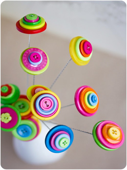 Diy and Crafts: DIY Flowers - Make Button Flowers