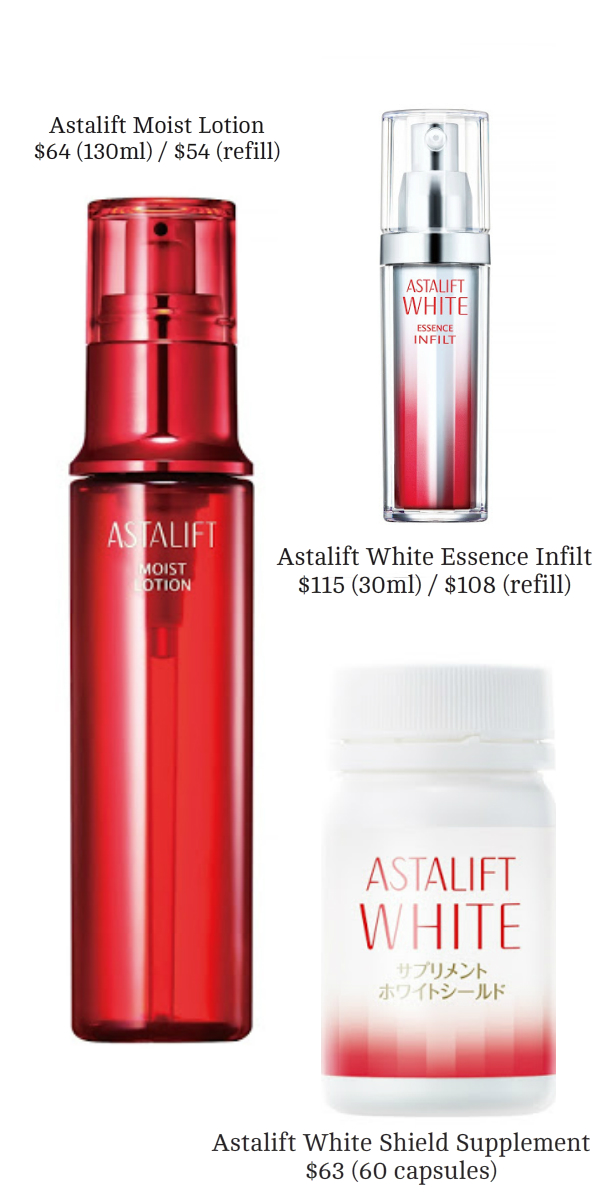 Photogenic Beauty With Astalift Red and White Series
